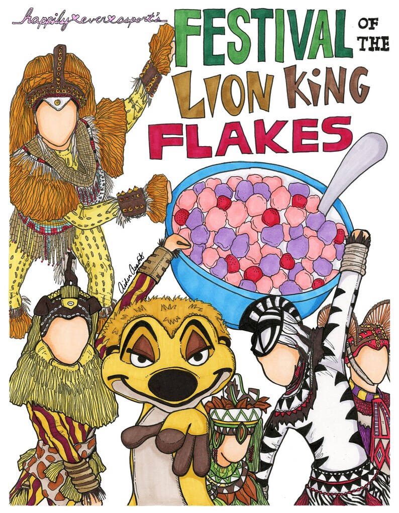 Festival of the Lion Kings Flakes Print - Etsy