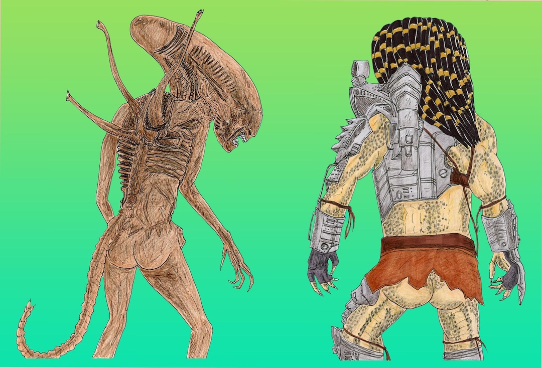 Alien Vs. Predator Print (multiple Sizes) - Etsy