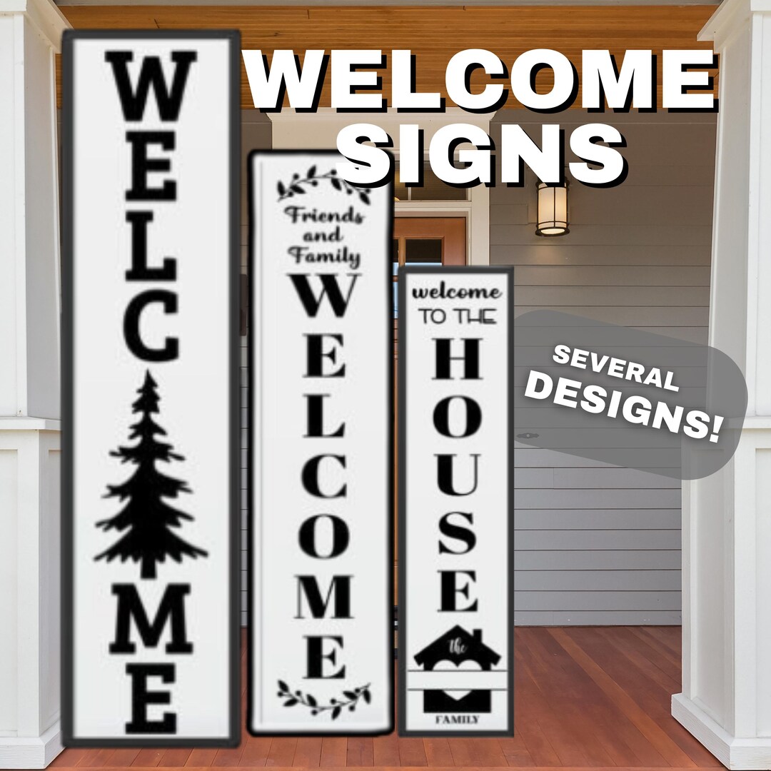 Welcome Signs for Front Porch - Personalized Wooden Porch Decor in ...