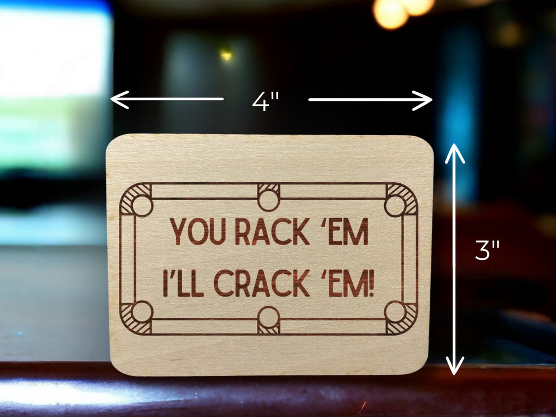 Pocket Marker 8 Ball Pool / Billiards - Rectangle - You Rack Em I'll ...