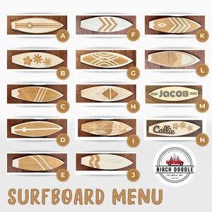 Mini Wooden Surfboards Unfinished Wood 5 X 1.5 Handmade-personalized - Etsy