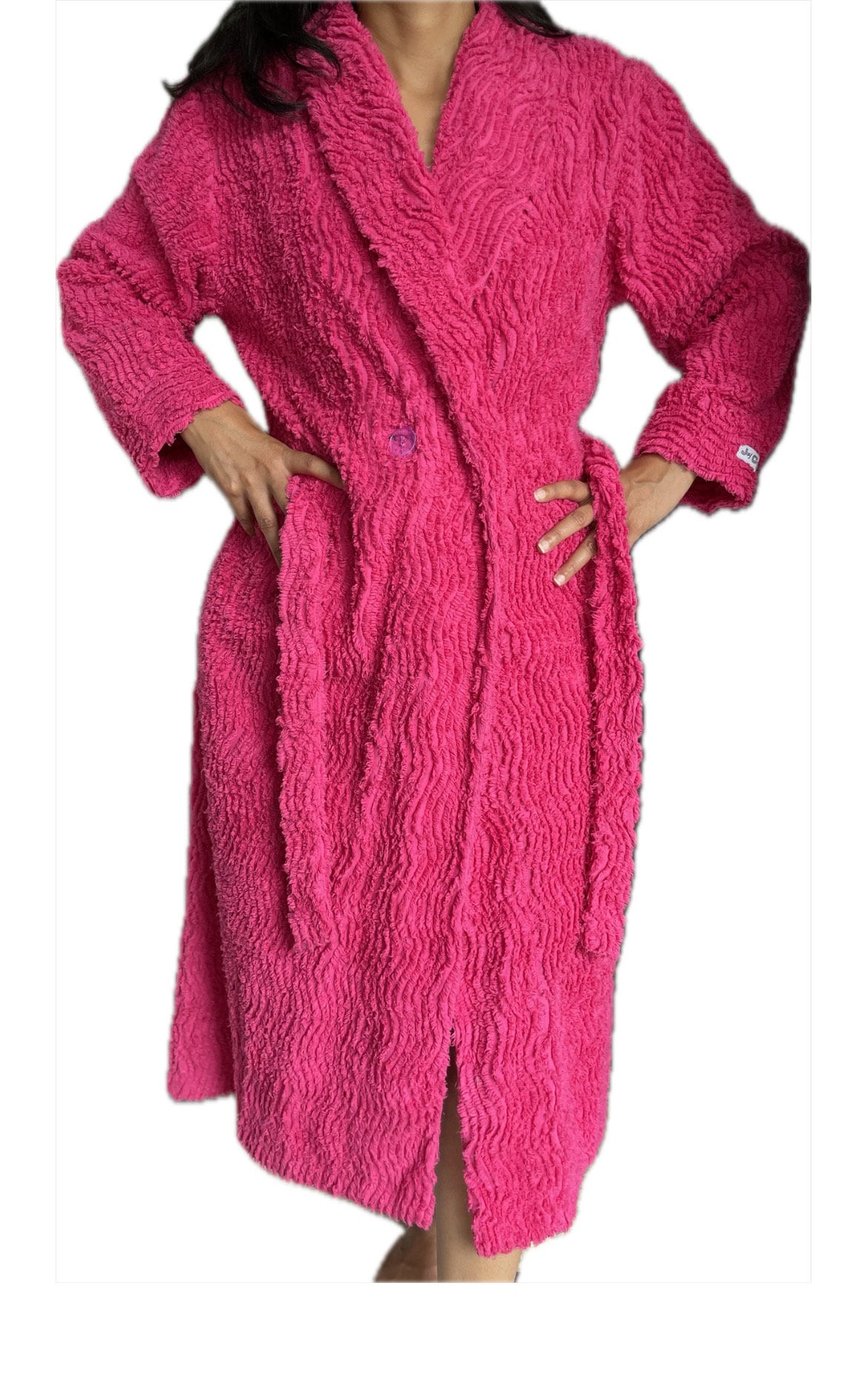 Vintage Style 100% Cotton Chenille Dressing Gown / Robe Hand Made in ...