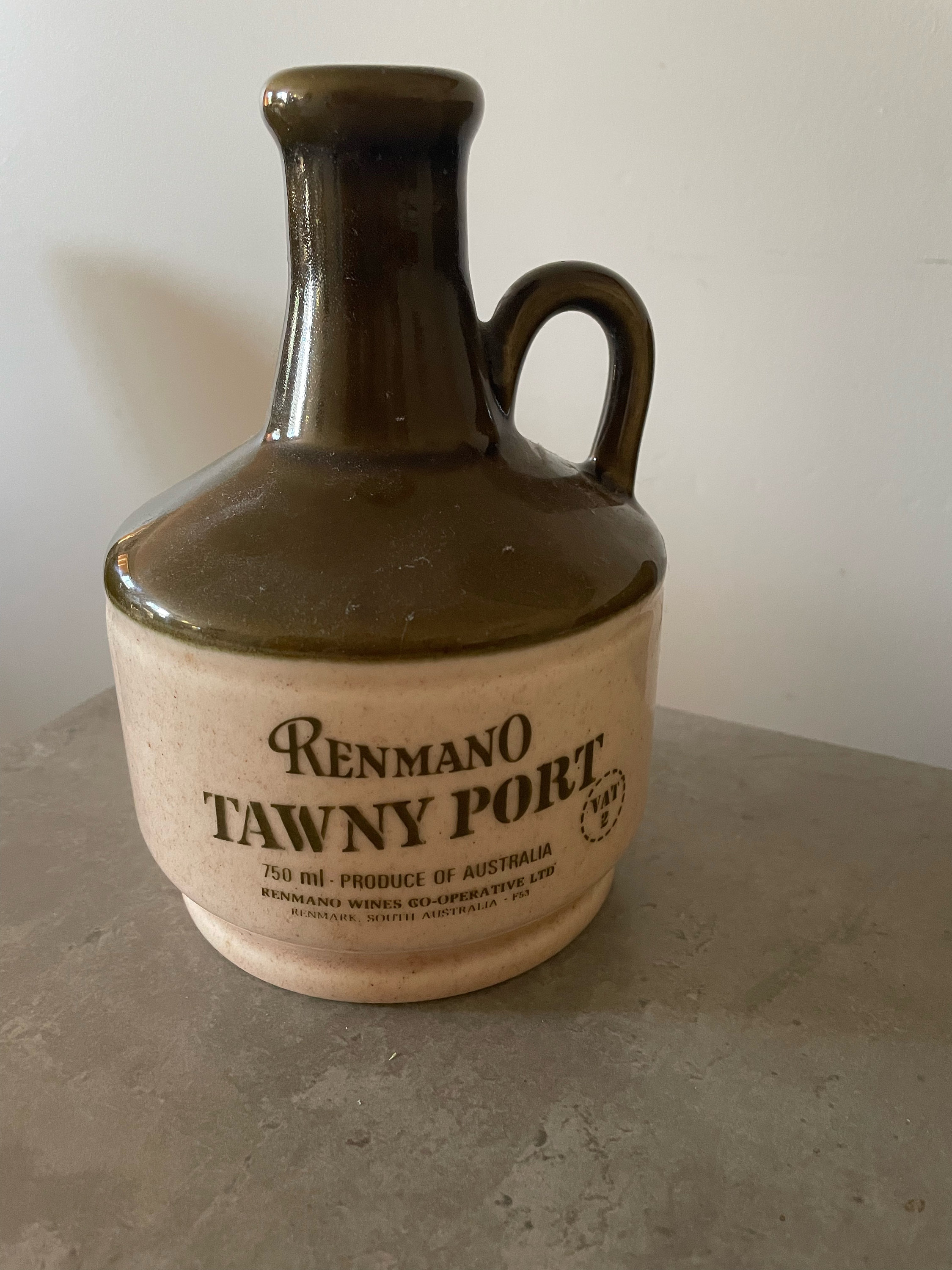 Vintage Renmano Tawny Port Empty Ceramic Jug - Etsy