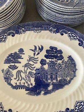 Rare Vintage Blue Willow Pattern 12 Person Dinner Set & Tea Service (67 Pieces) - Etsy Australia