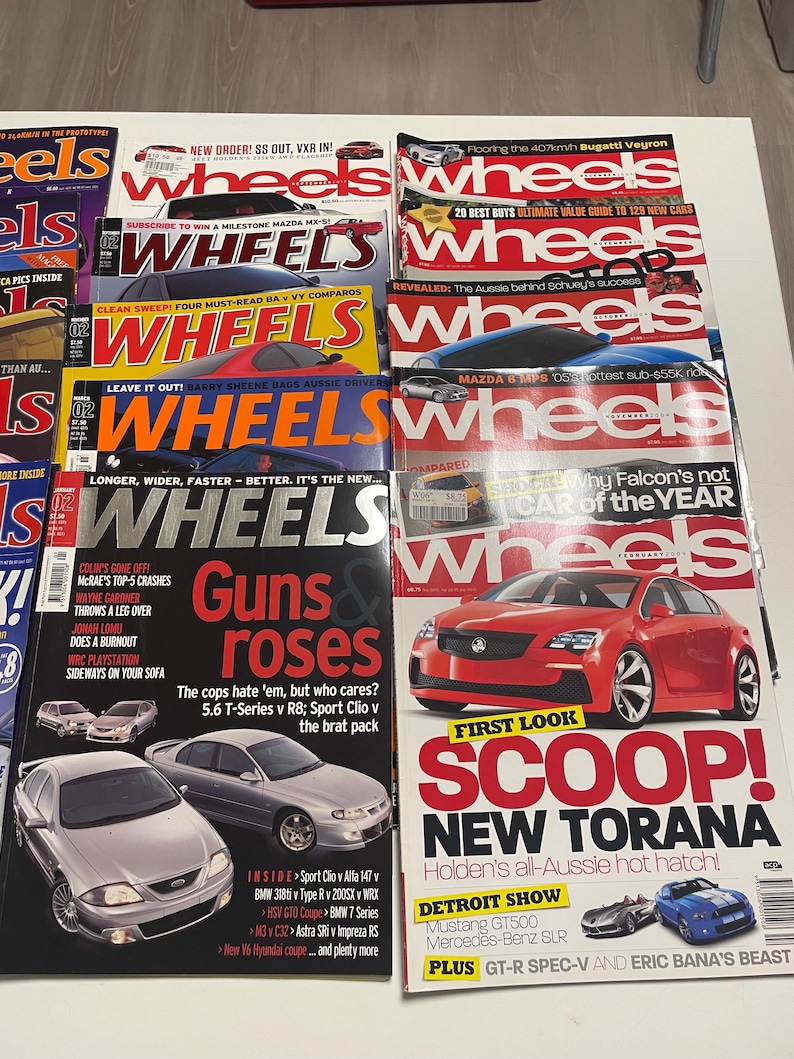 Vintage Australian ‘wheels’ Car Magazines 124 Copies Ranging From 1990 ...