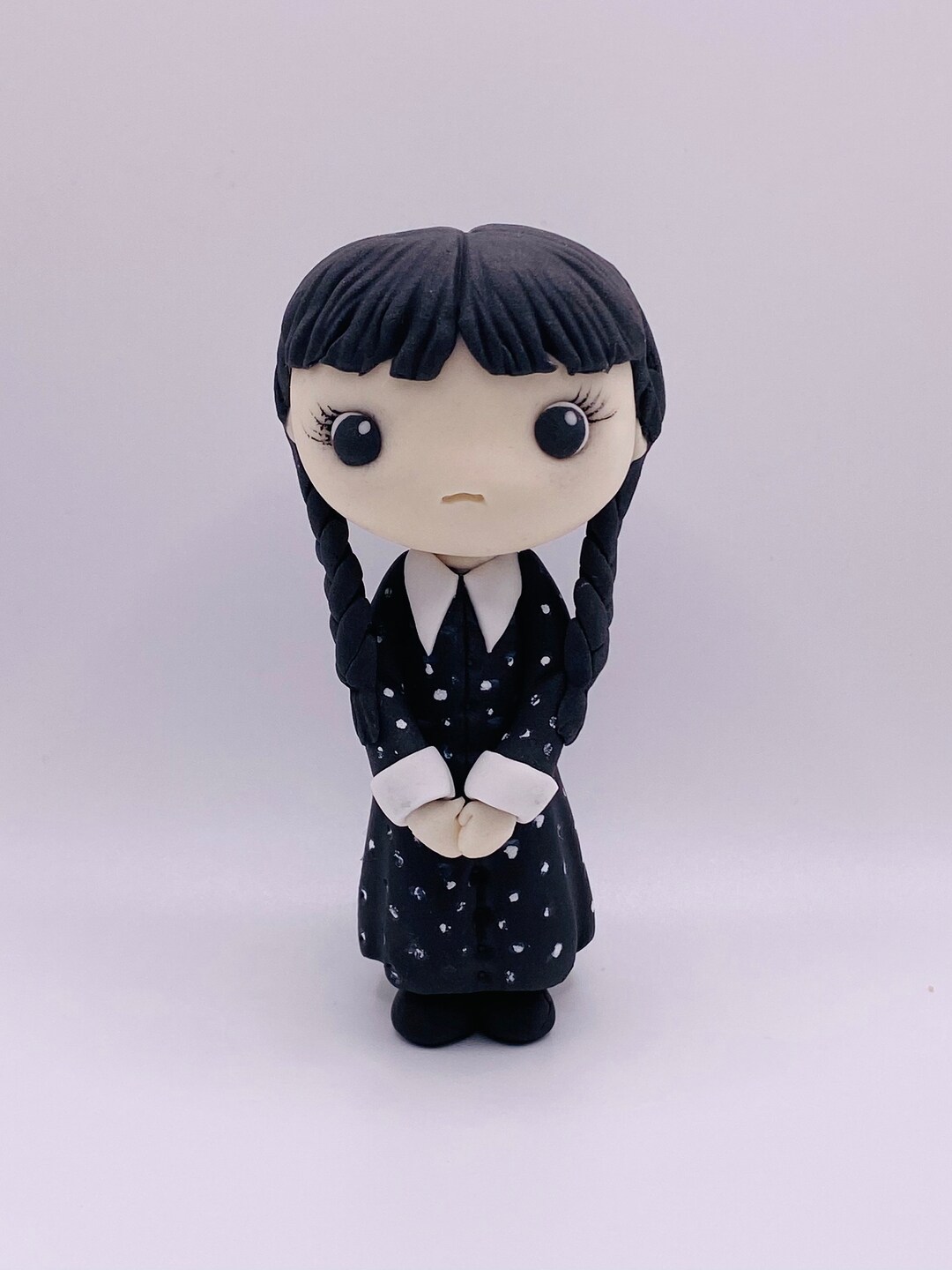 Fondant Wednesday Addams Cake Topper unofficial - Etsy