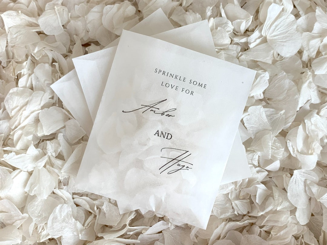 Biodegradable Wedding Confetti Glassine Bags | Set of 10 | Natural ...