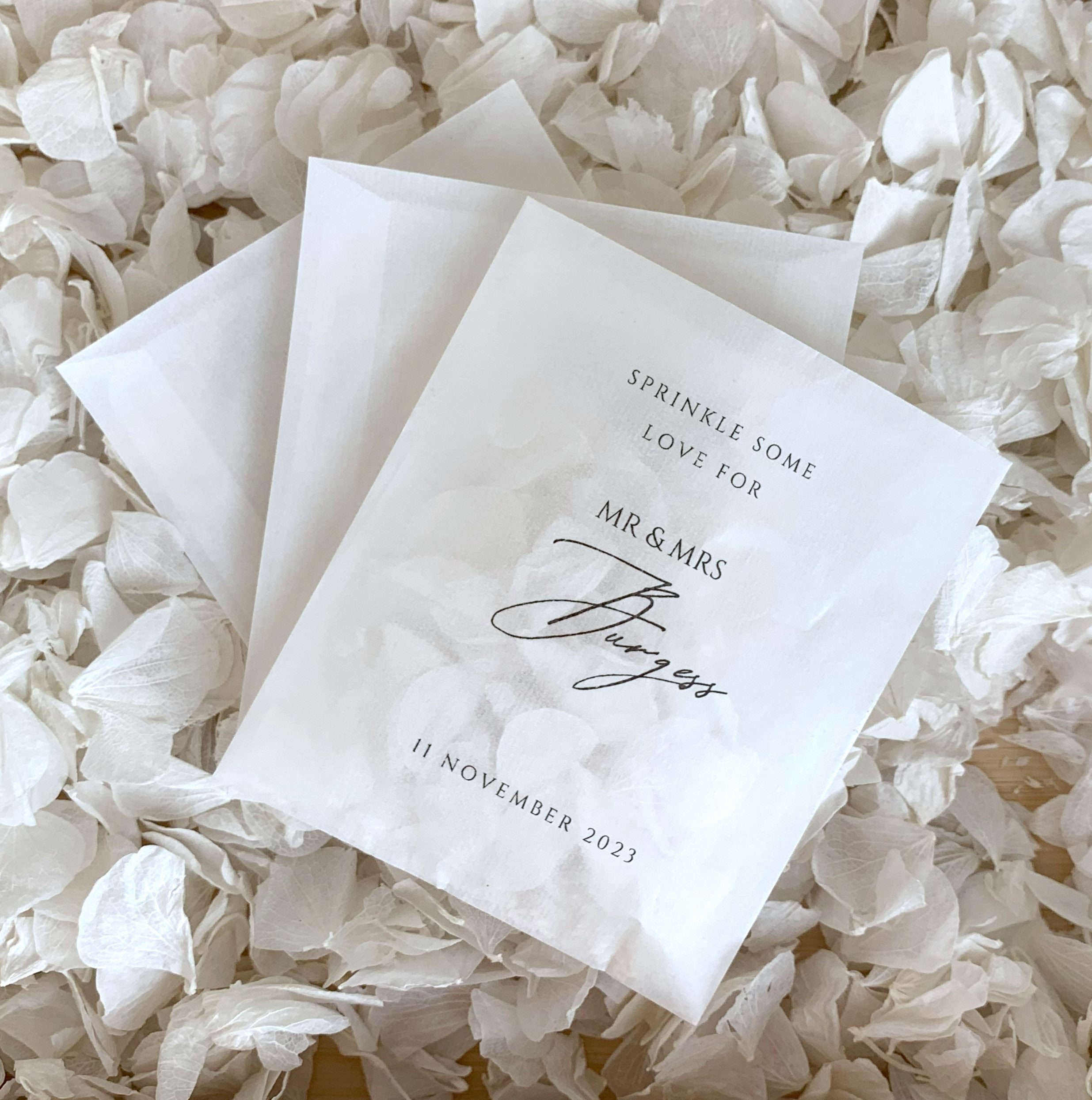 Biodegradable Wedding Confetti Glassine Bags Set of 10 Natural Confetti ...