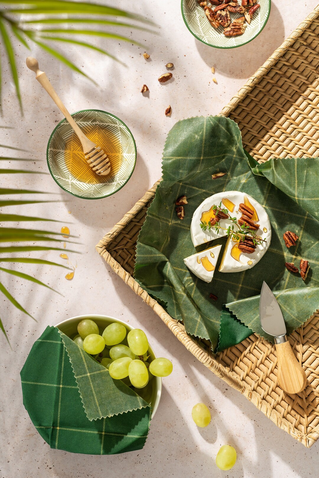 Set of 3 Handmade and Natural Beeswax Wraps With Organic Ingredients ...