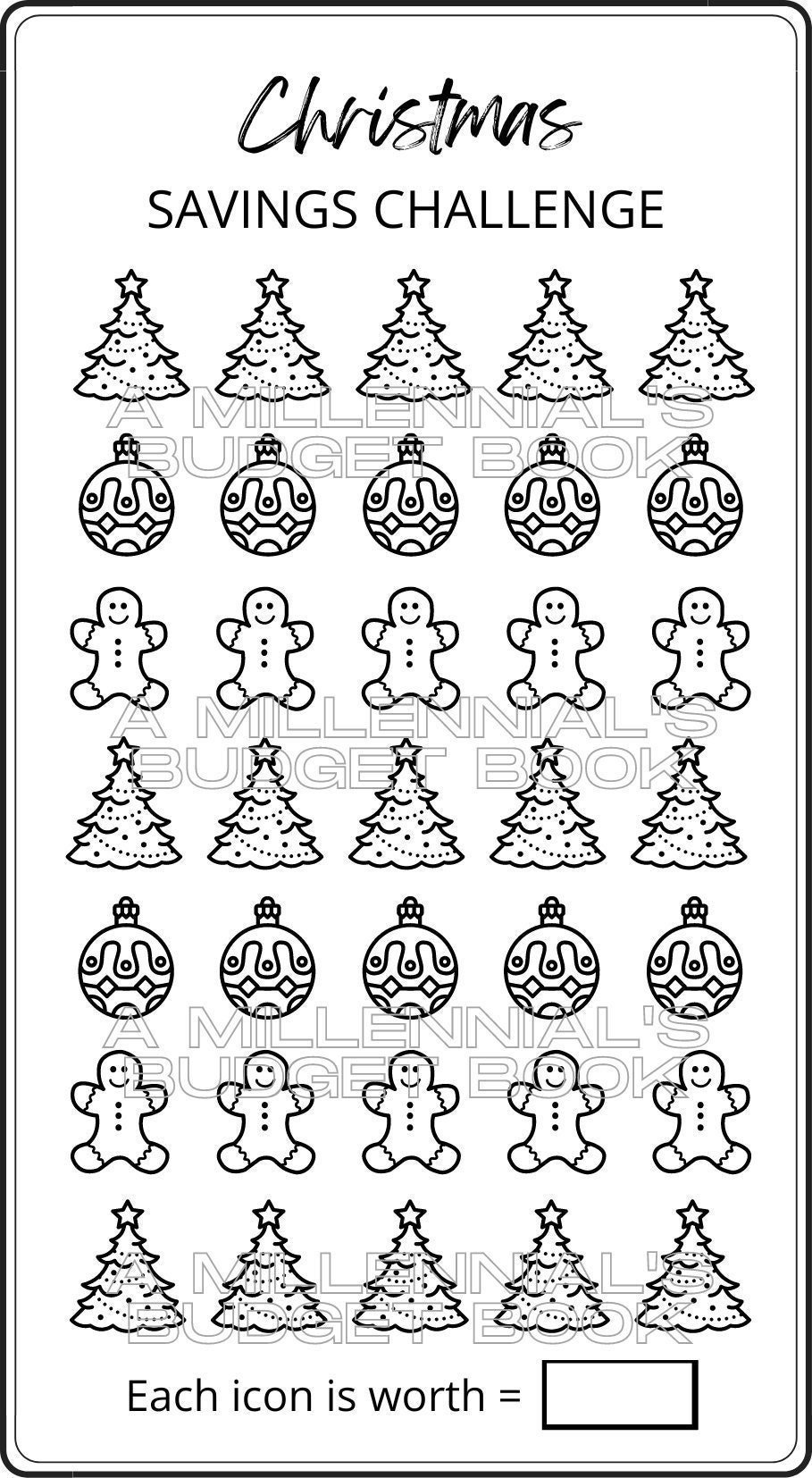 Christmas Savings Challenge Tracker - Etsy