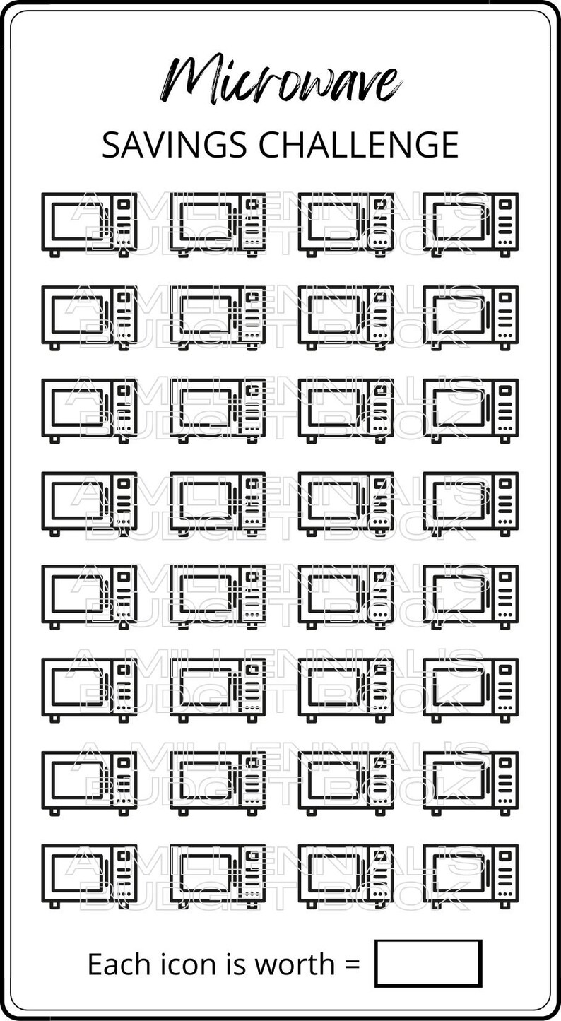 Microwave Savings Challenge - Etsy