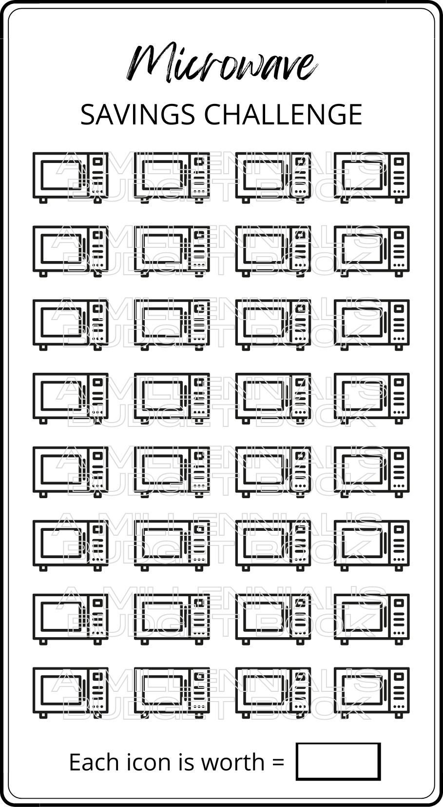 Microwave Savings Challenge - Etsy