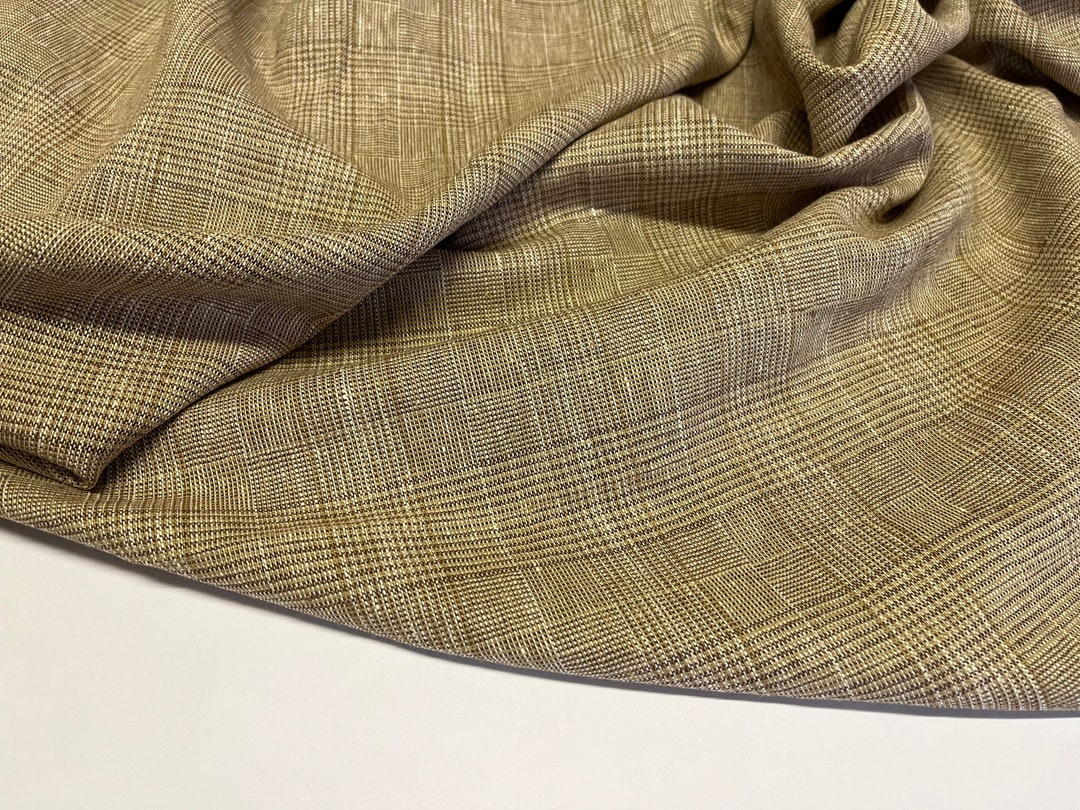 NEW High Class 100% Linen Check Fabric - Etsy