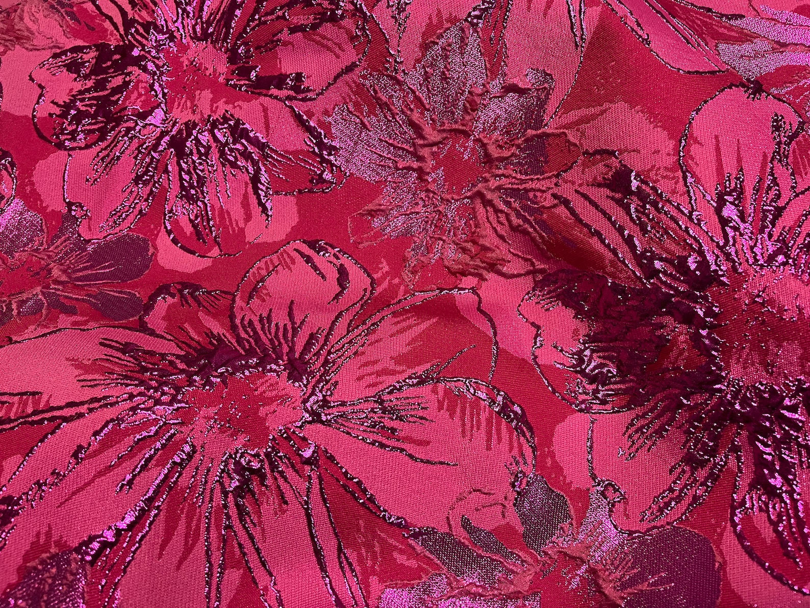 NEW High Class Floral Brocade Cloque Lurex Fabric - Etsy