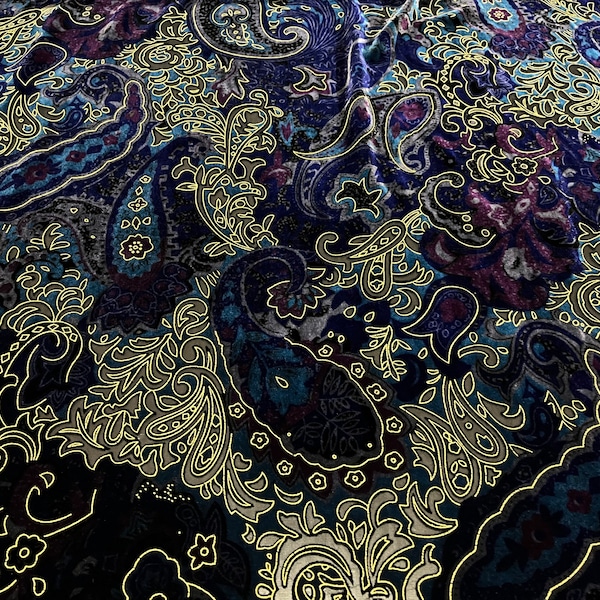 Burnout Silk Velvet Fabric - Etsy