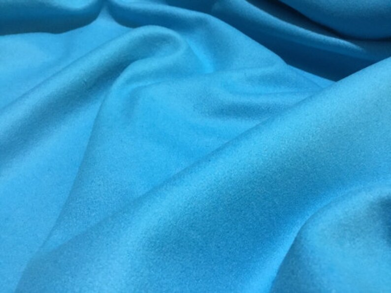 NEW High Class Light Blue Turquoise Wool Fabric - Etsy