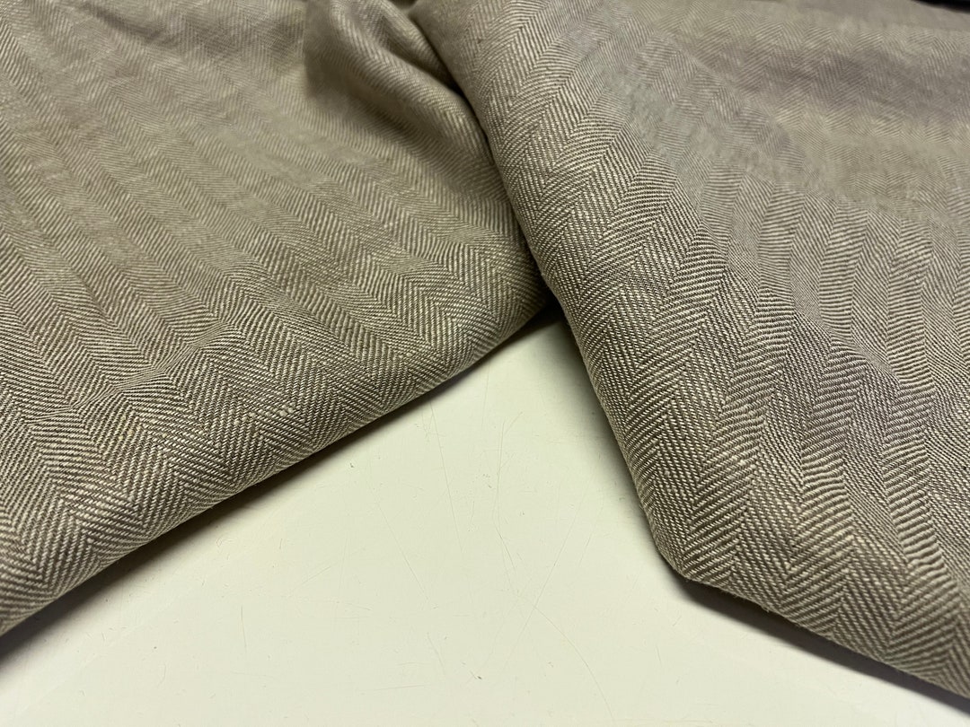 NEW High Class Herringbone 100% Linen Fabric - Etsy