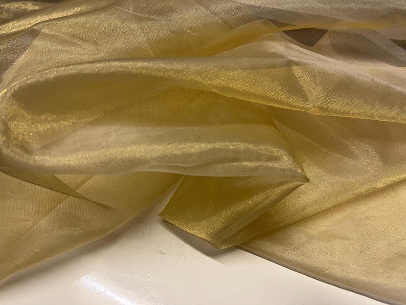 NEW High Class Metallic Gold Silk Organza Fabric - Etsy