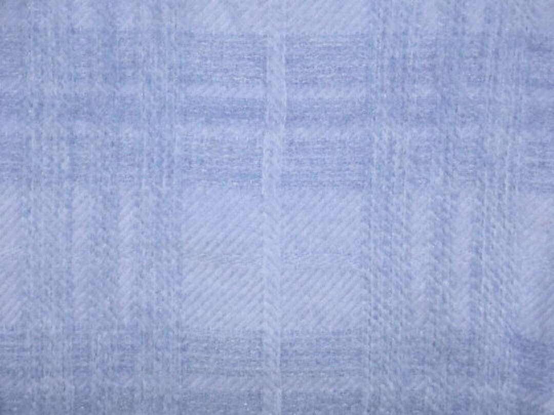 NEW High Class Light Blue Wool Check Lurex Fabric - Etsy