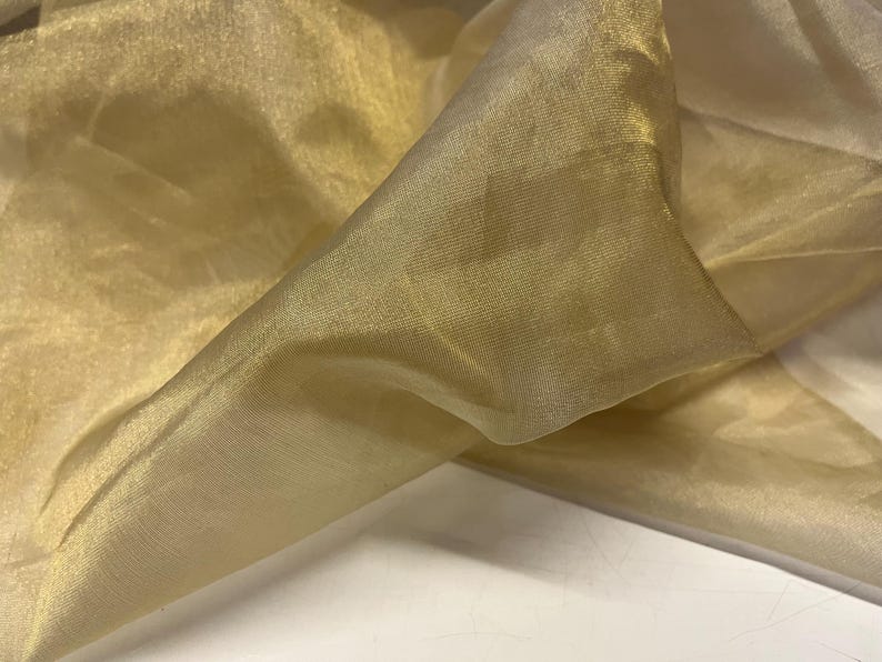 NEW High Class Metallic Gold Silk Organza Fabric - Etsy