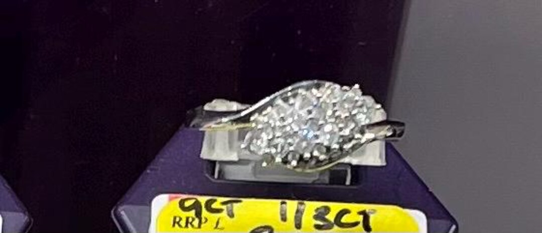 NEW 9CT White Gold, 1/3 Carrot Diamond Ring Ring Wedding Ring (please ...