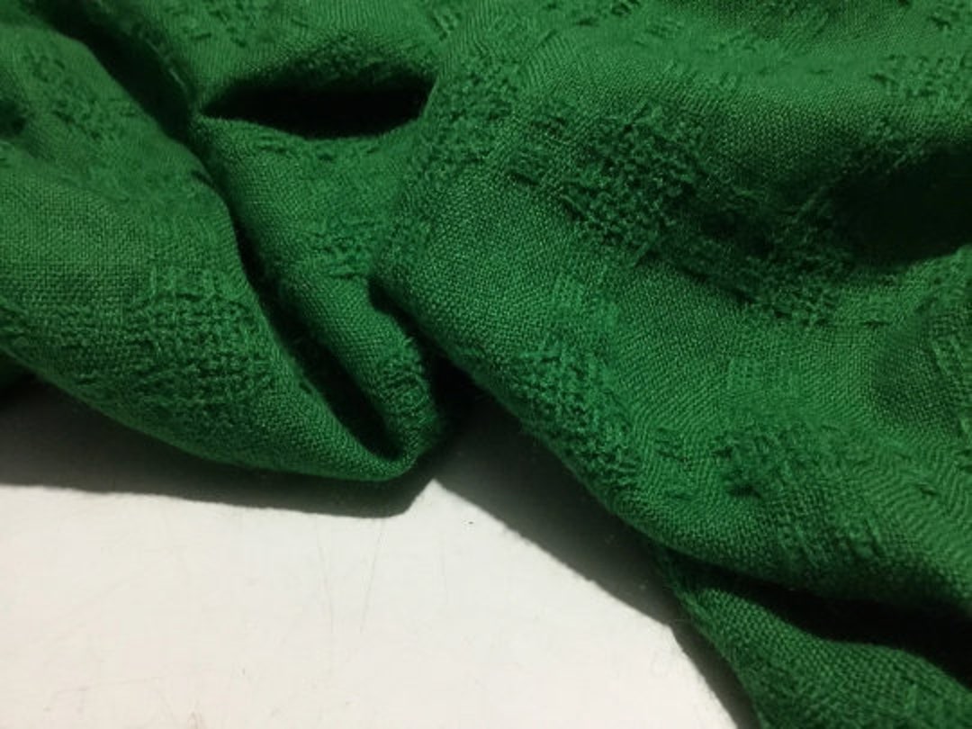 NEW High Class Couture Green 100% Wool Check Fabric Made in England - Etsy