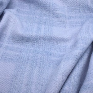 NEW High Class Light Blue Wool Check Lurex Fabric - Etsy