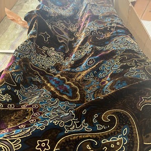 NEW High Class Paisley Viscose Silk Velvet Devore Fabric - Etsy