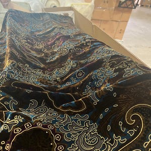 NEW High Class Paisley Viscose Silk Velvet Devore Fabric - Etsy