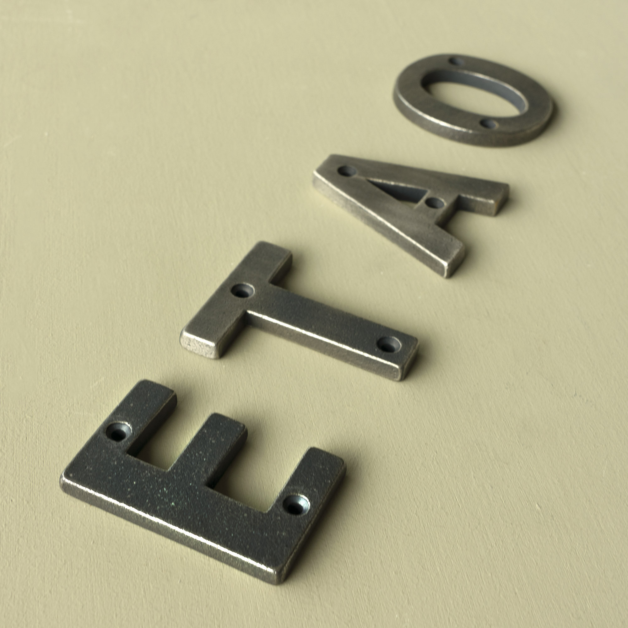 Antique Pewter House Door Letters for Front Door A - Z Grey Front Door ...