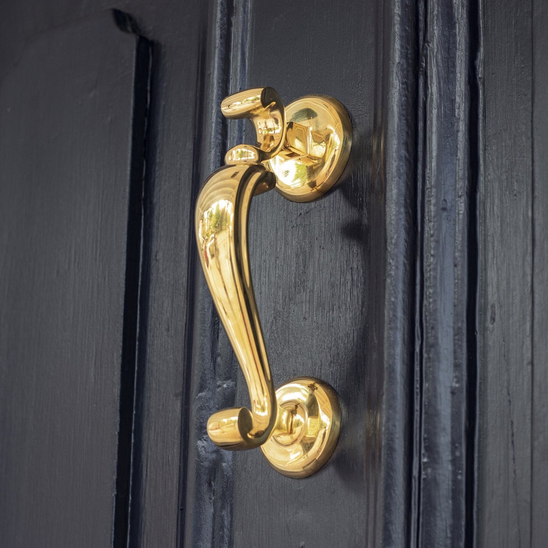 Solid Polished Brass Doctors Knocker With Heavy Stud for Front Door - Etsy