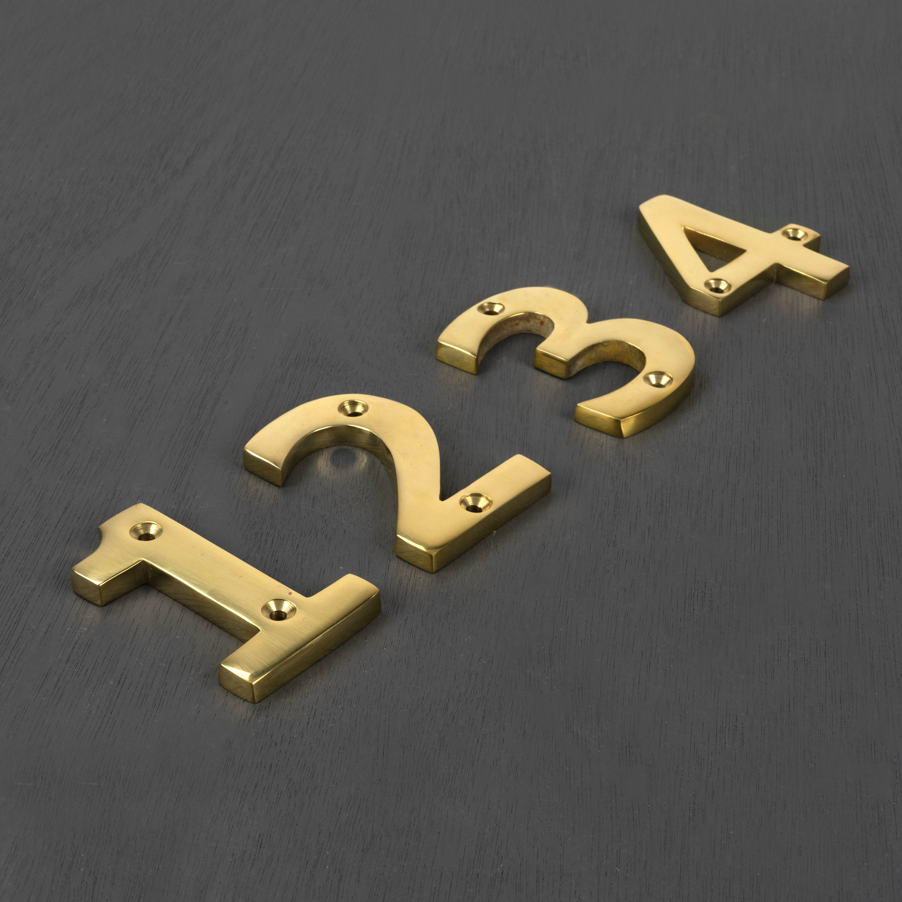 Polished Brass Door Numbers for Front Door 0 - 9 - Etsy UK