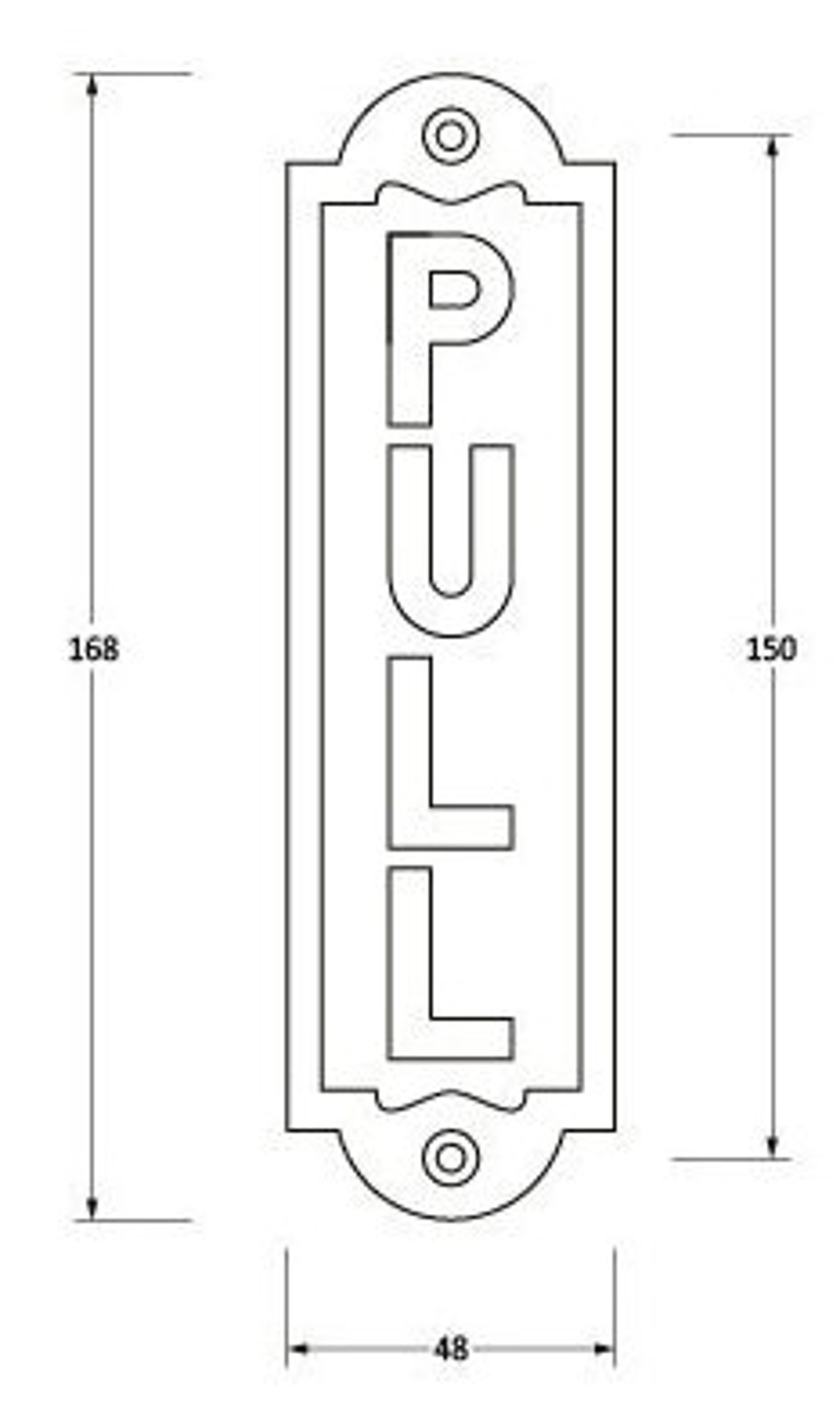 Push and Pull Sign Raised Lettering Antique Pewter Plaques - Etsy