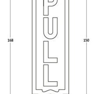 Push and Pull Sign Raised Lettering Antique Pewter Plaques - Etsy