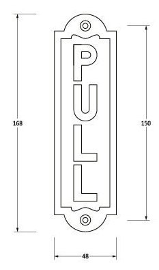 Push and Pull Sign Raised Lettering Antique Pewter Plaques - Etsy