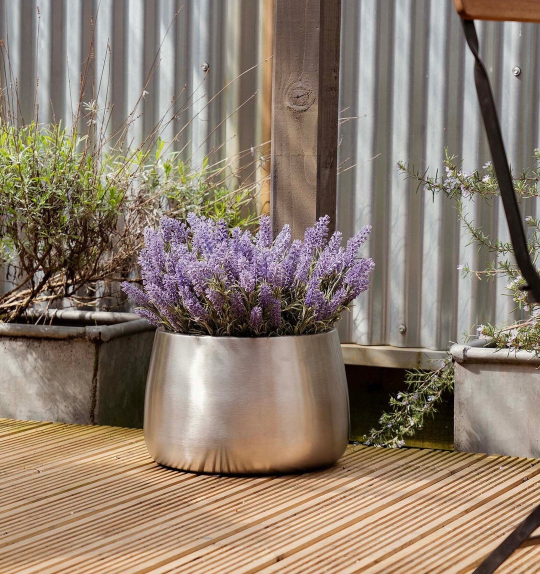 Stainless Steel Planter/stainless Steel Large Plant Pot Satin and ...