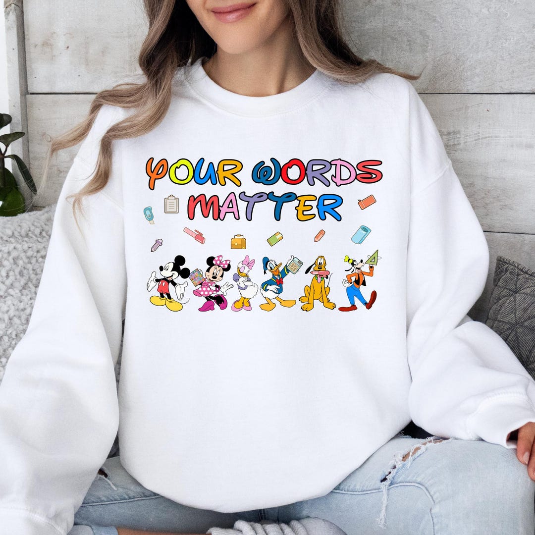 Disney Mickey and Friends Your Words Matter Autism Awareness Shirt ...