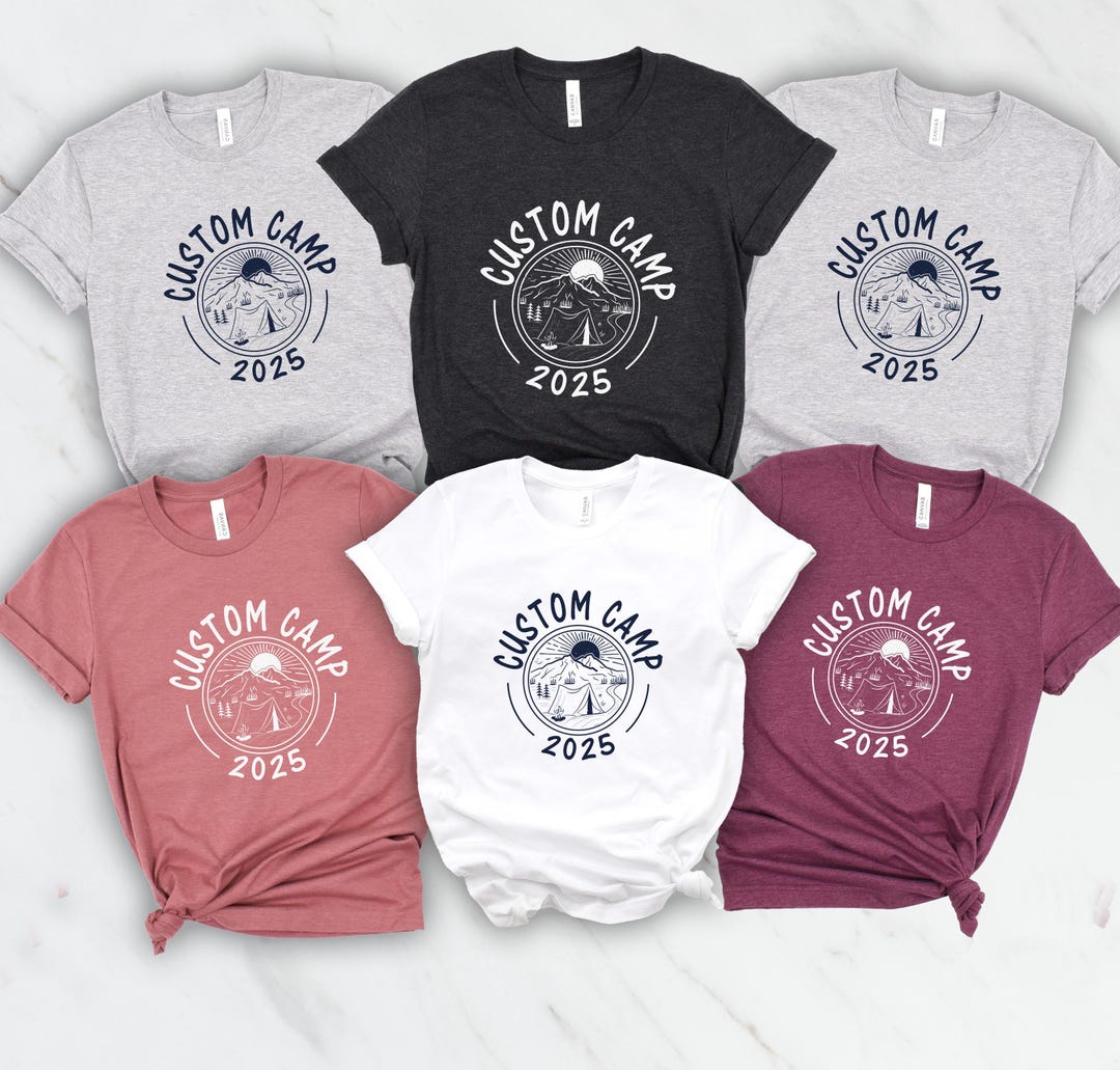 Custom Camp 2025 Shirt, Personalized Summer Camp Tee, Matching Group ...