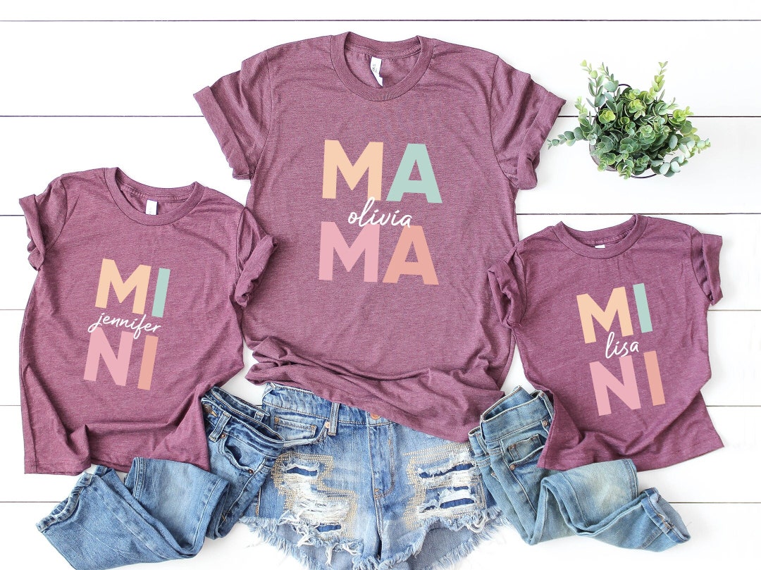 Custom Mama Mini Matching Set, Mommy & Me Outfits, Personalized Mama ...