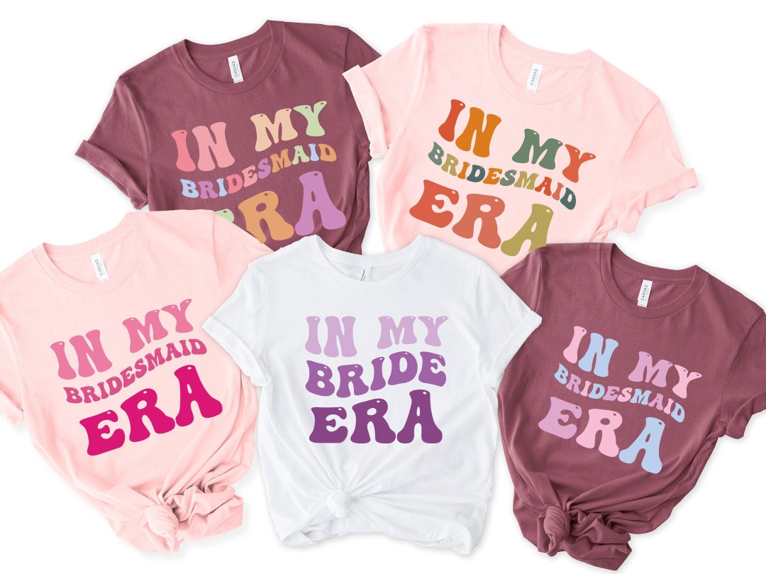 In My Bride Era Shirt, Bride Squad T-shirt, Wedding Tee, Bachelorette ...