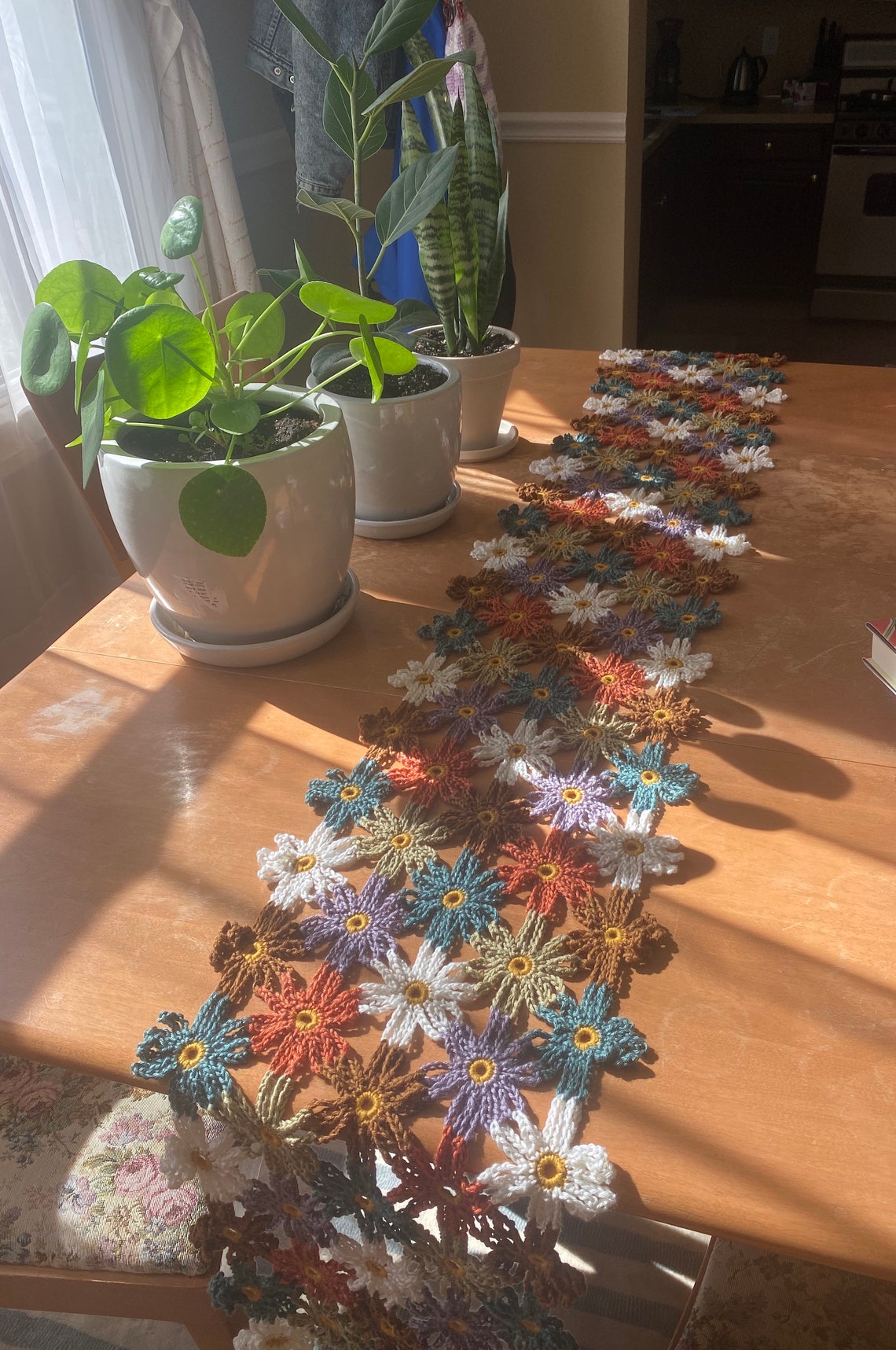 Flower Table Runner Crochet PATTERN - Etsy