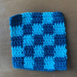 Checkered Coaster - Crochet PATTERN - Etsy