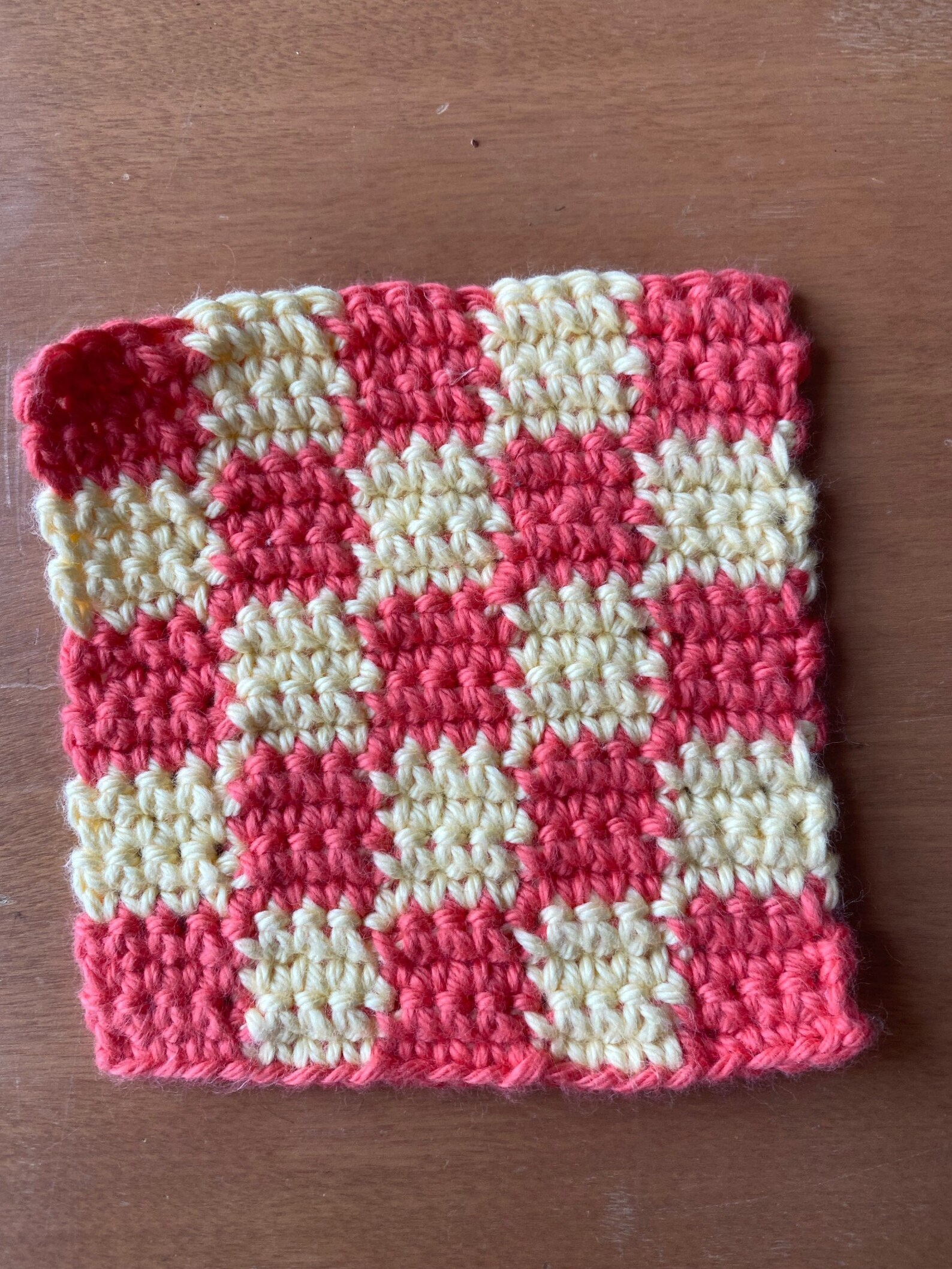 Checkered Coaster - Crochet PATTERN - Etsy