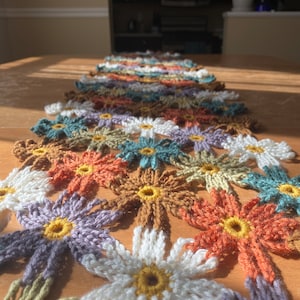 Flower Table Runner Crochet PATTERN - Etsy