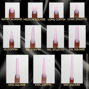 XXXL Square Full Bling Press on Nails Swarovski Extra Long Nails Custom ...