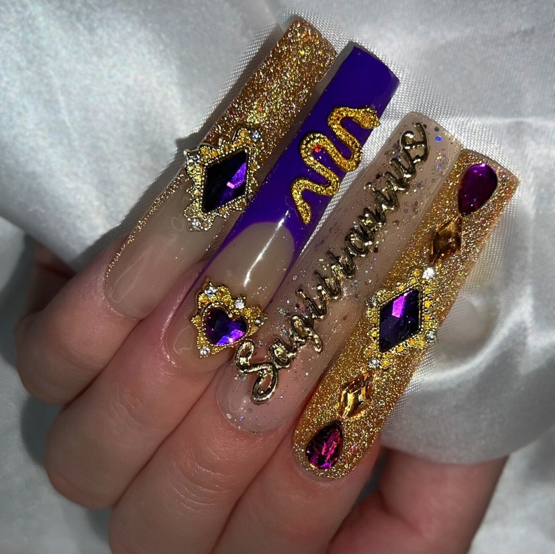 Sagittarius Press on Nails | XXL Zodiac Star Sign Nails | Long Handmade ...