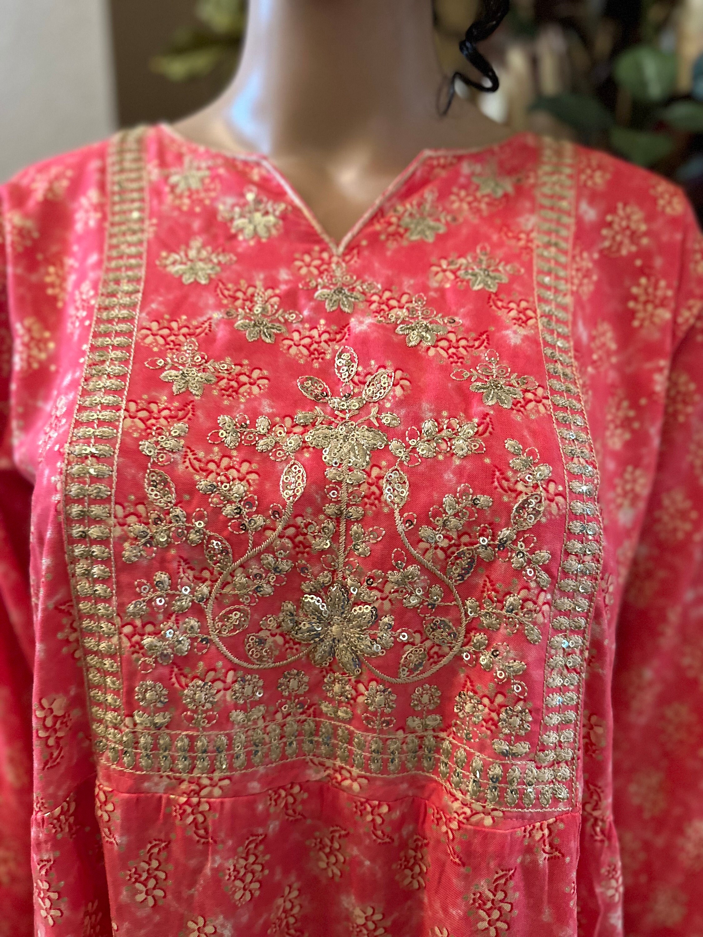 Embroidery Tunic Tops for Womens Party Top Ryon Cotton Tops Size 42L ...