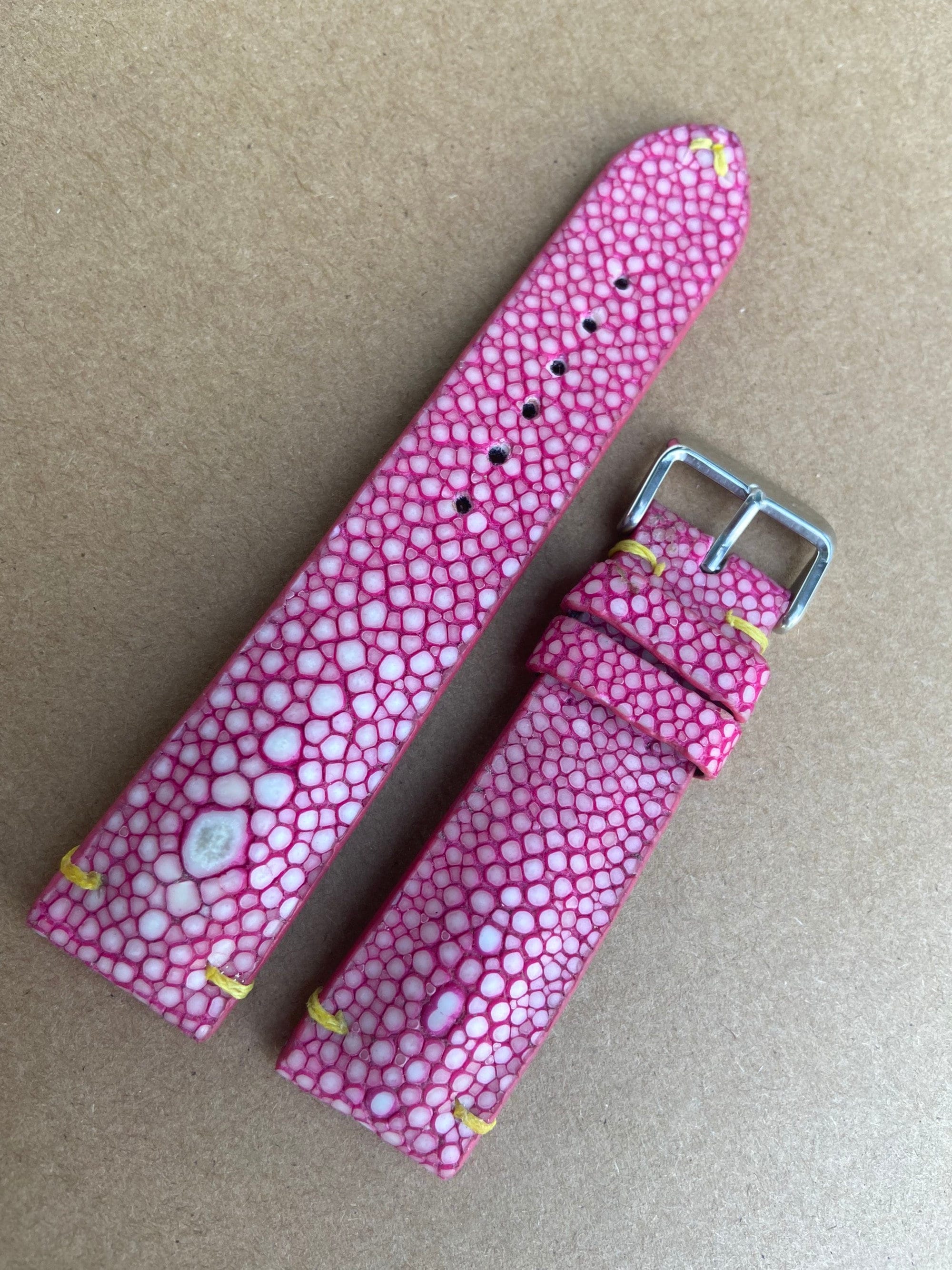 Pink Genuine Stingray Leather Watch Strap Band Leather Watch - Etsy
