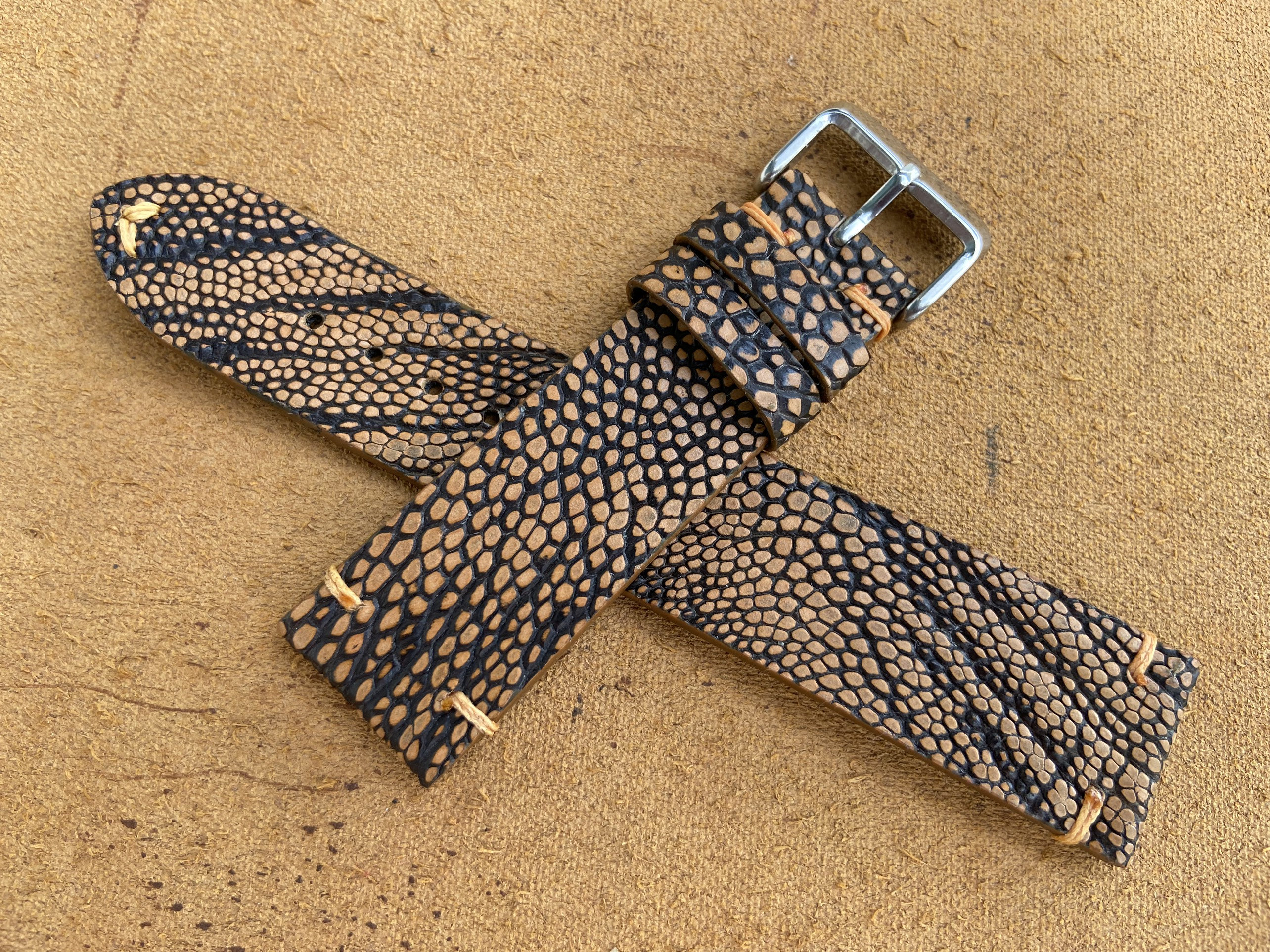Brown Genuine Ostrich Leather Watch Strap Band, Leather Watch Strap ...