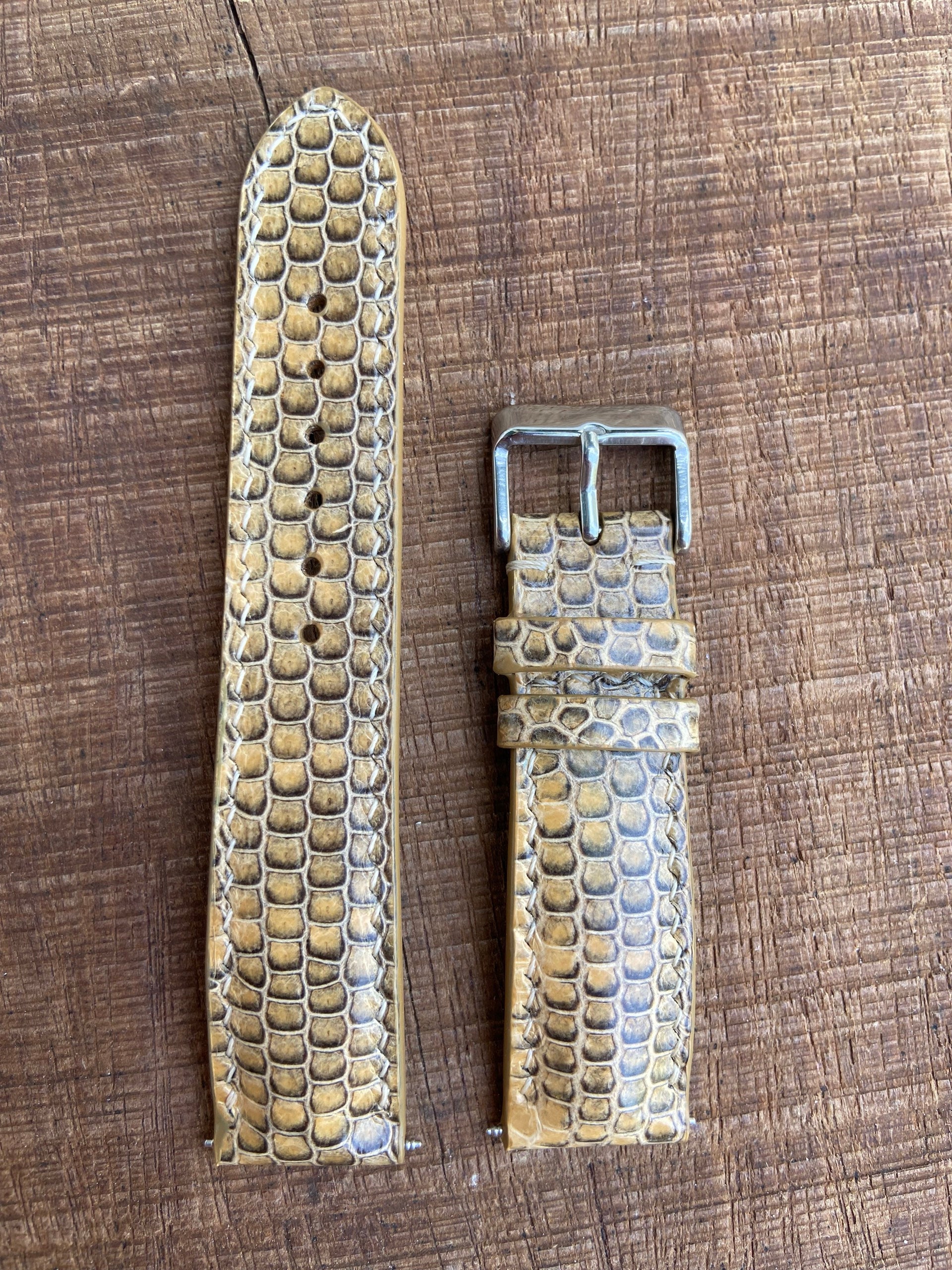 Gray Genuine Snake Leather Watch Strap Band Leather Watch - Etsy